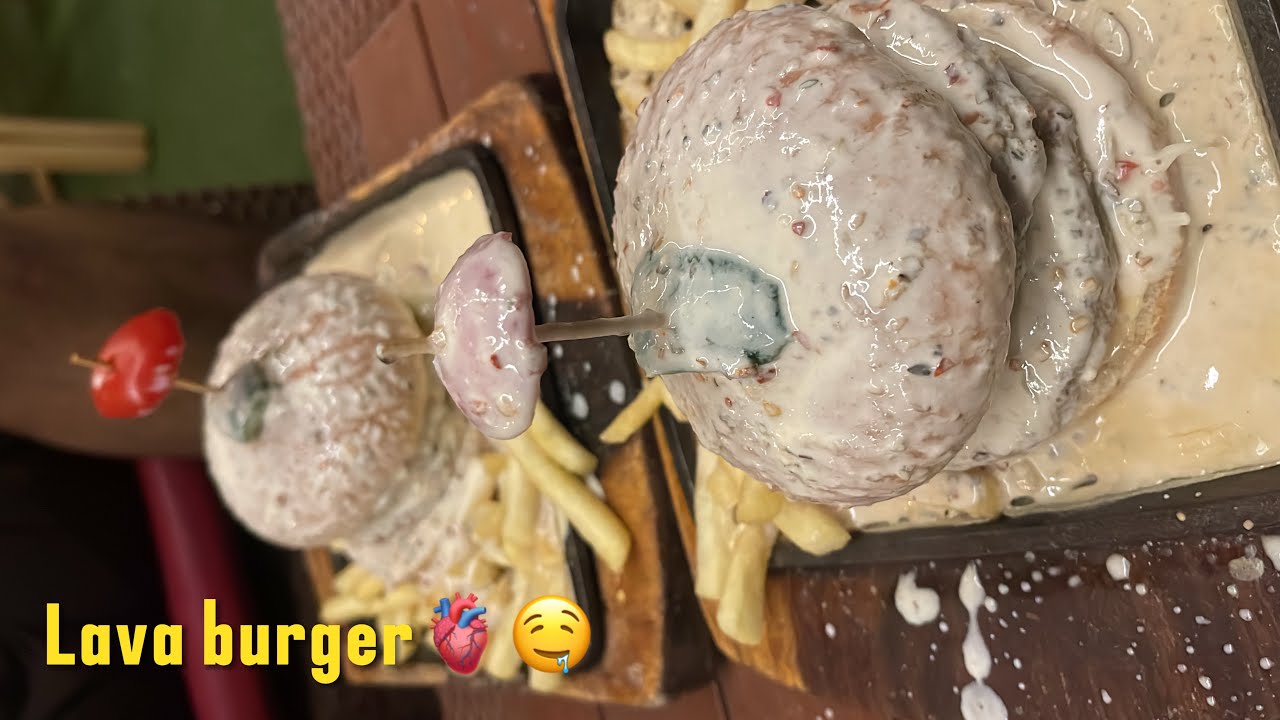 Lava Burger 🥰🫀 Caaf roftop 🫀😫 - YouTube