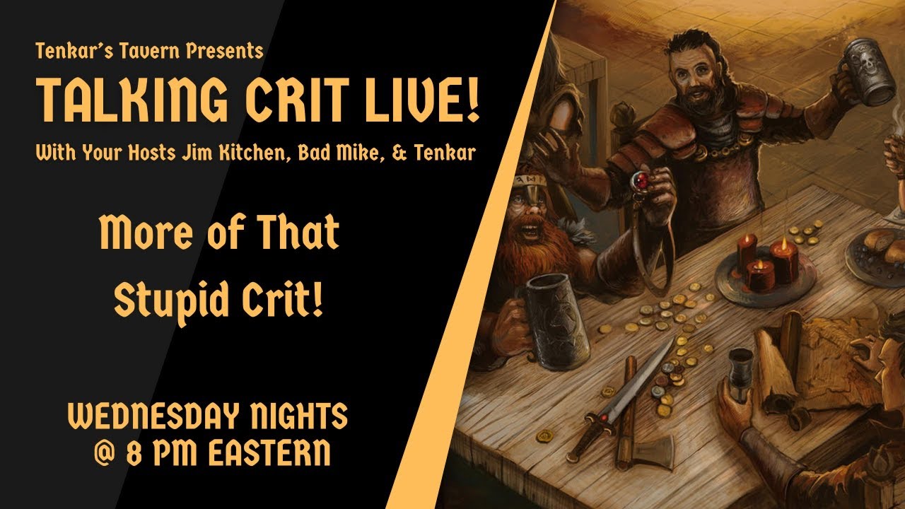 Talking Crit Live! More Talk & More Crit! Tonight Wed Jan 8 @ 8 PM ...
