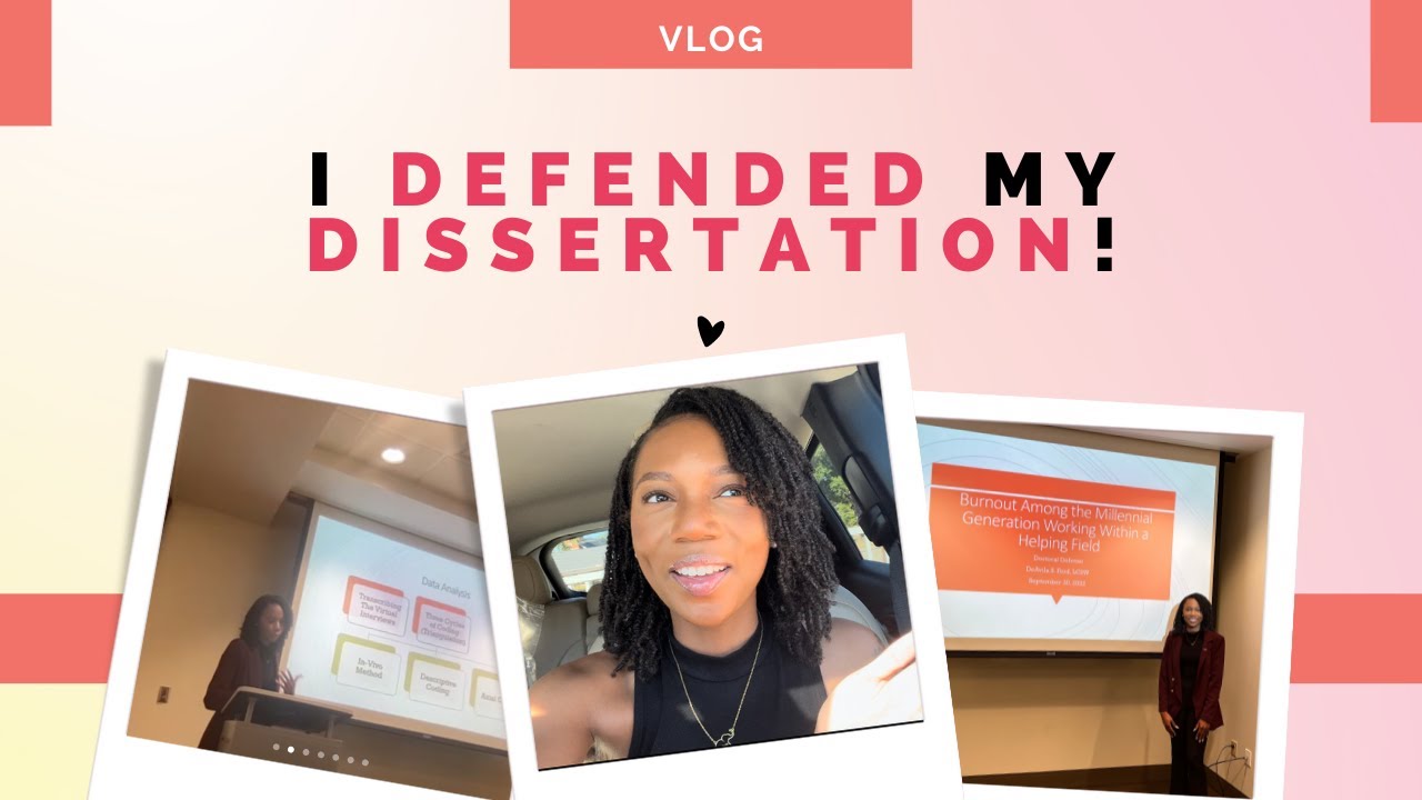 I DEFENDED MY DISSERTATION! | HOW I PREPARED FOR MY DEFENSE IN ONE WEEK ...