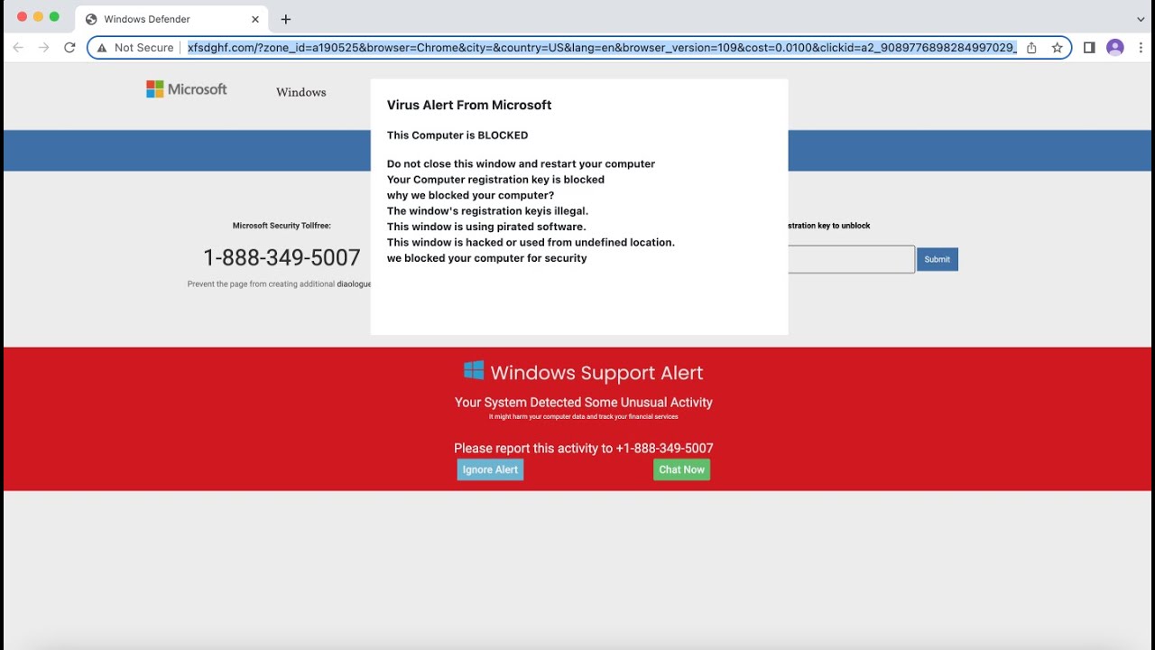 1-888-349-5007 fake Windows Defender Alert removal. - YouTube