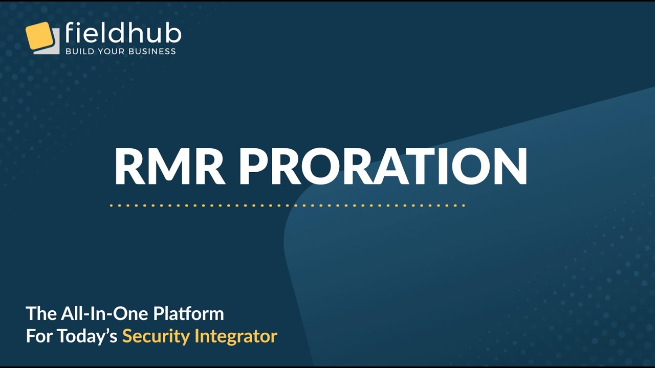 2023 02 18 Example of RMR Proration in FieldHub V2 - YouTube