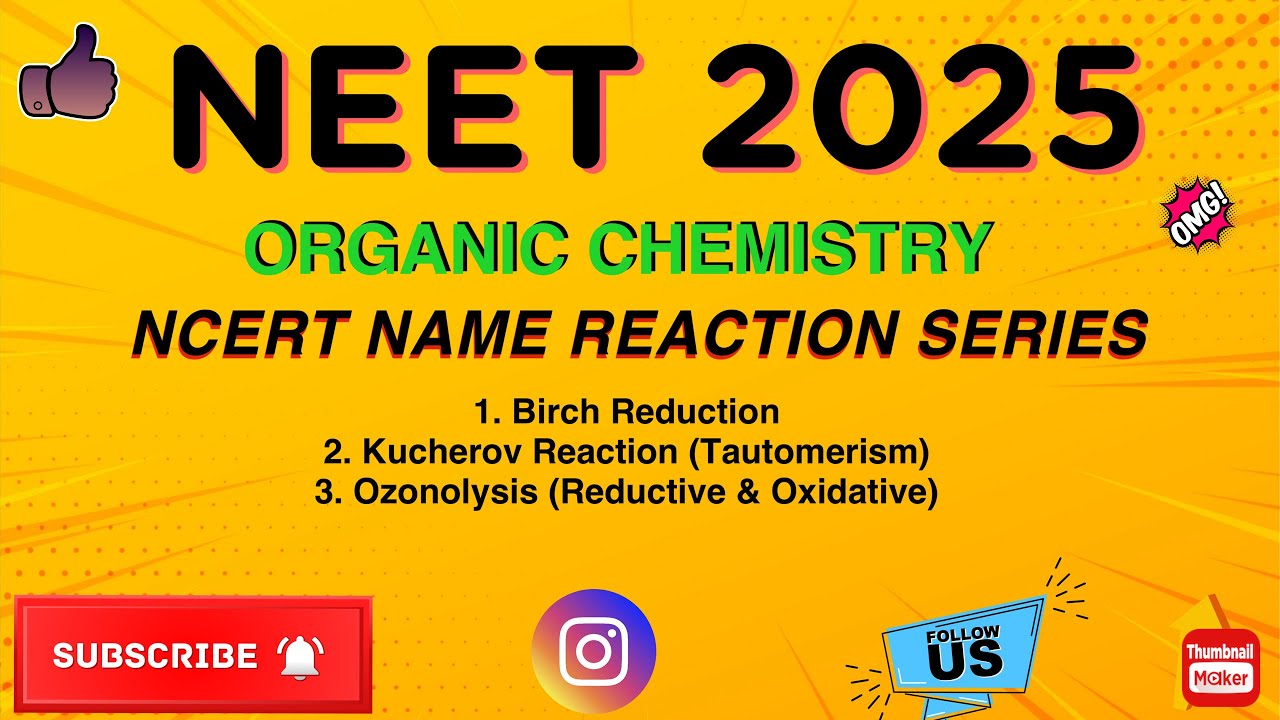 NCERT NAME REACTION SERIES || CLASS 03 || NEET 2025 - YouTube