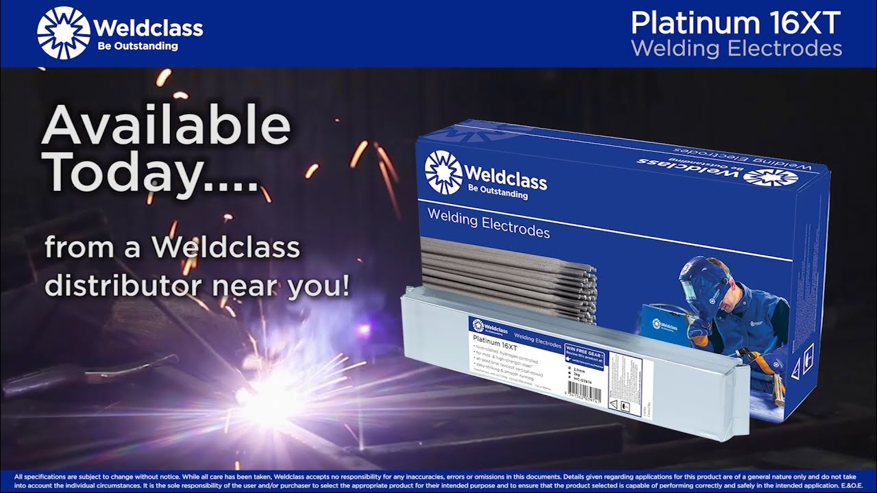 Weldclass Platinum 16XT Electrodes… the hydrogen controlled welding rod ...