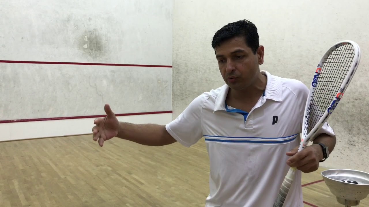 Squash Back Hand Drop shot explanation, - YouTube