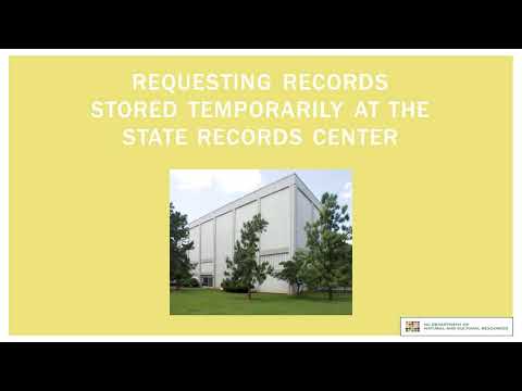 Requesting Records Stored Temporarily at the State Records Center - YouTube
