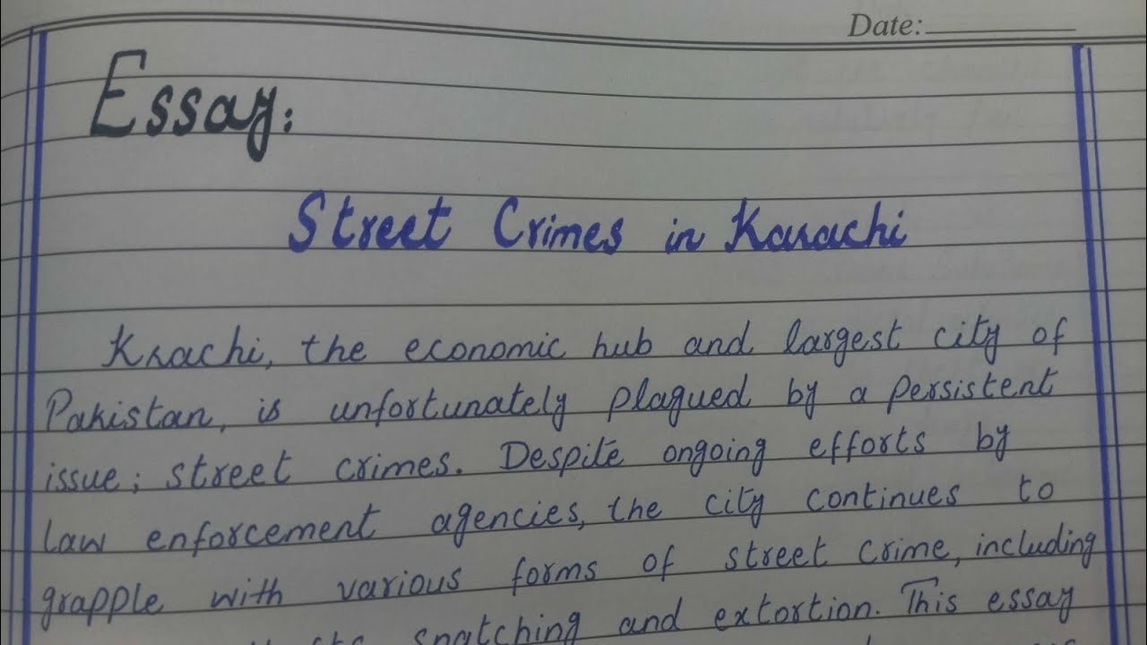 Essay on street crimes in Karachi | street crimes in Karachi essay in ...