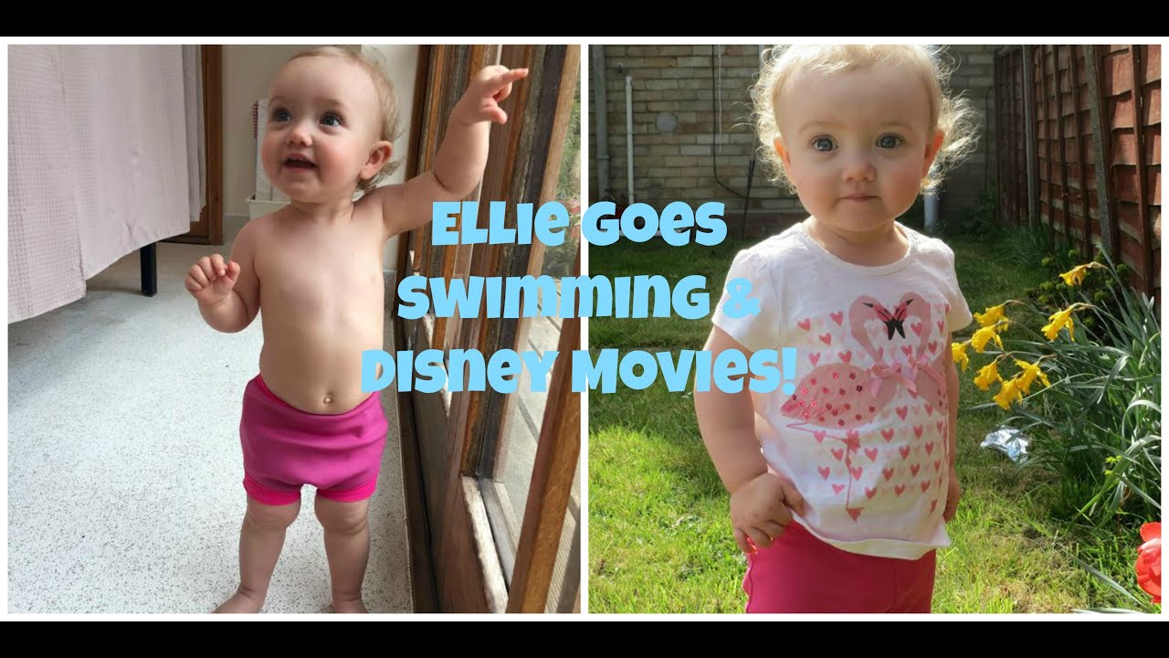 Ellie's First Swimming Lesson & Disney Movie Weekend - YouTube