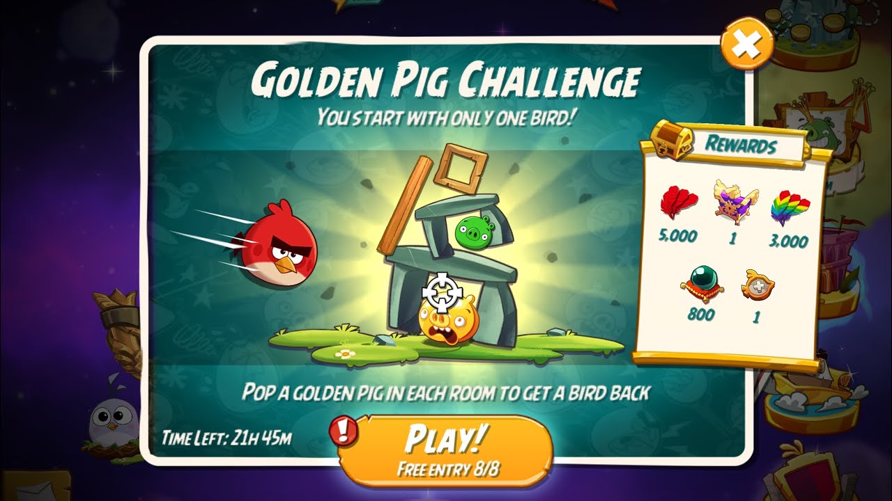 Golden Pig Challenge with Red - Angry Birds 2 - YouTube