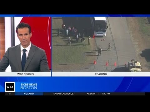 Migrants arrive at Camp Curtis Guild in Reading for work authorization ...