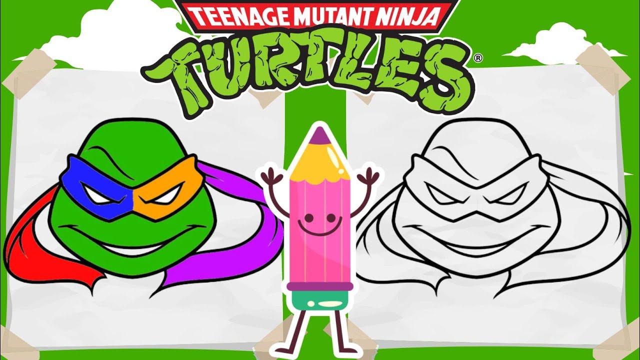 Ninja Turtles Coloring Pages | Coloring Ninja Turtles Marker Pen - YouTube
