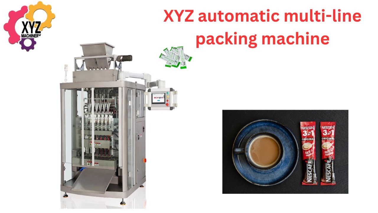 Automatic multi line packing machine - YouTube