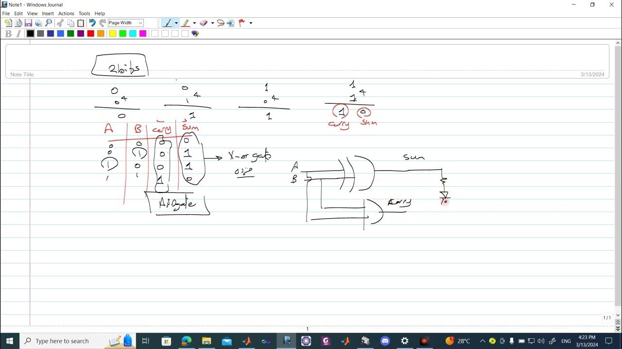 Half Adder Circuit Simulated in Circuit Wizard (Breadboard Project) - YouTube