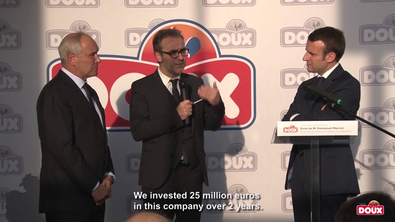Chicken Doux : Emmanuel Macron visits Groupe Doux (VOST EN) - YouTube