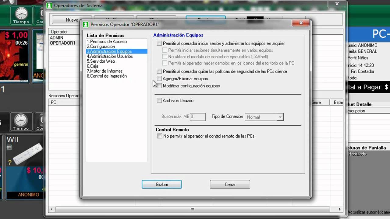Como crear, modificar, eliminar y dar permiso a los operadores de ...