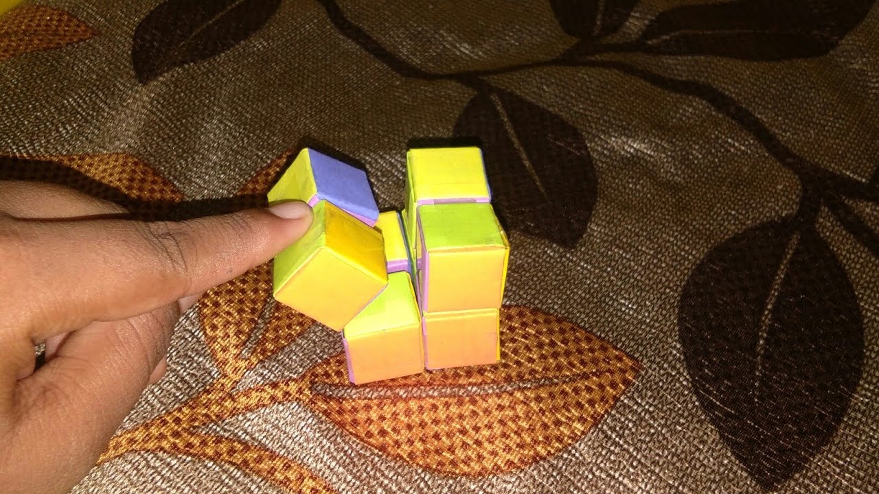 How to make infinity cube with colour papers - YouTube