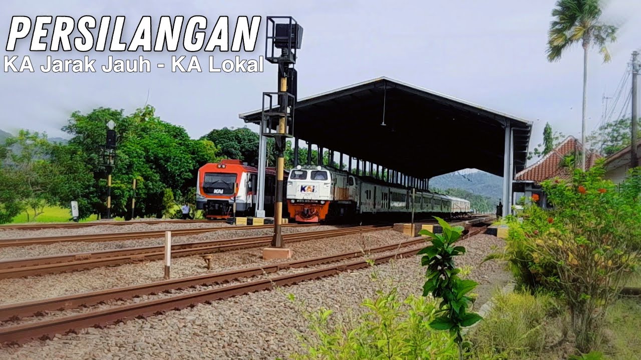 Persilangan/Persusulan Antara Kereta Lokal Dan Kereta Jarak Jauh Di ...