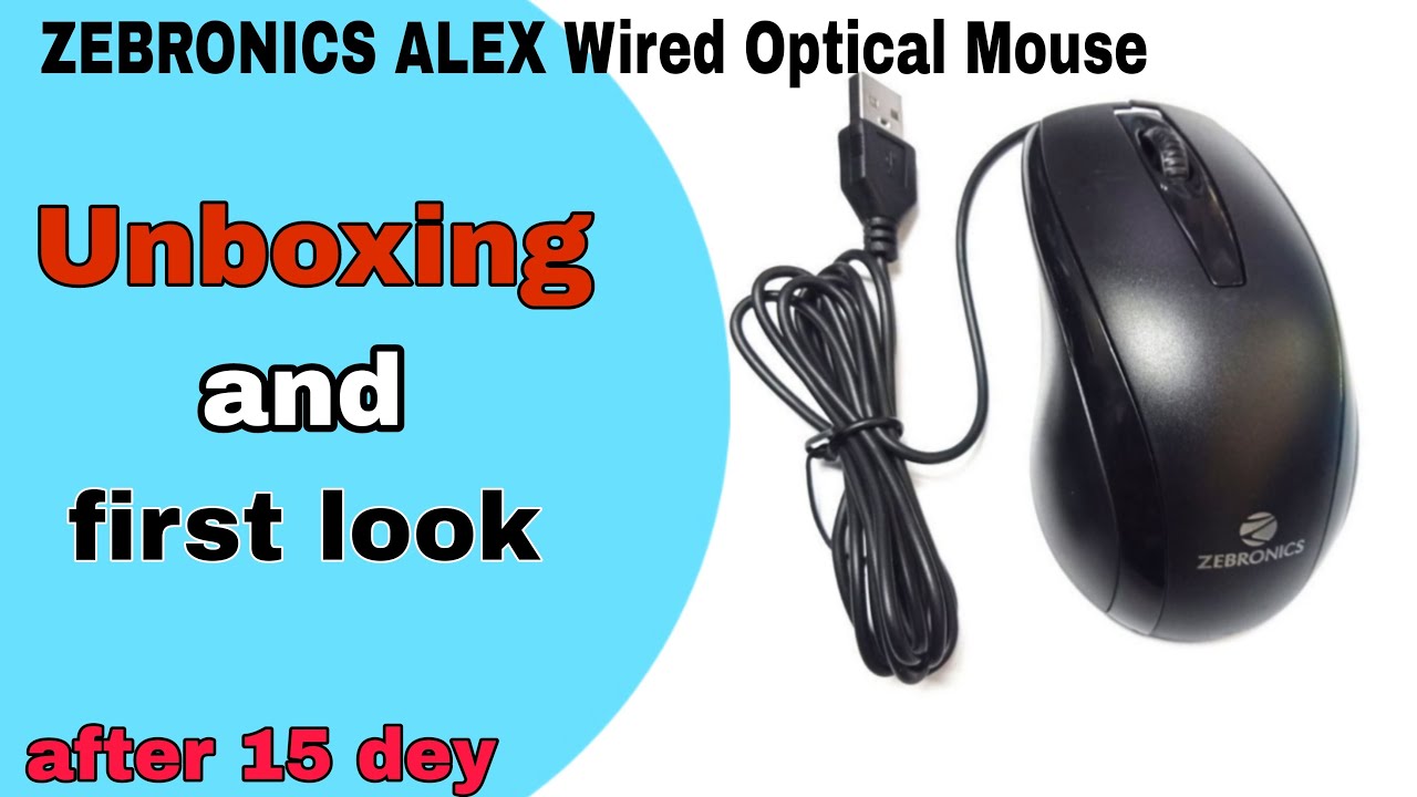 ZEBRONICS ALEX Wired Optical Mouse /Best Mause under 200 🔥/ Draco ...