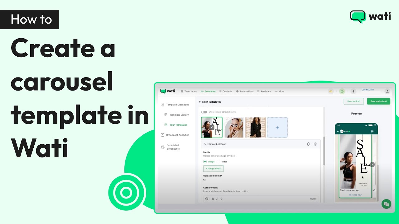 How to Create a Carousel Template in Wati - YouTube