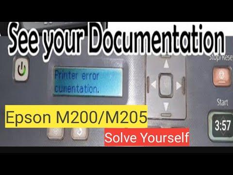 Epson M200/M205 Printer Error and Scanner Error Solved // - YouTube