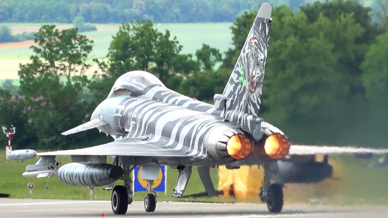 NATO Tiger Meet 24 CYBORG TIGER Eurofighter First Flight Neuburg 22.05. ...