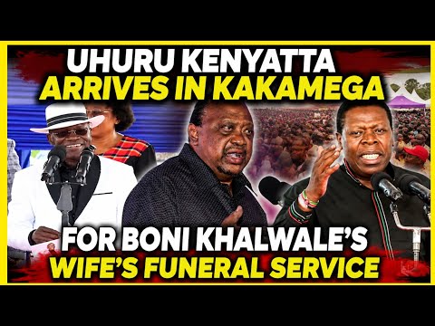 Uhuru Kenyatta Arrives In Kakamega For Boni Khalwale's Wife's Funeral Service