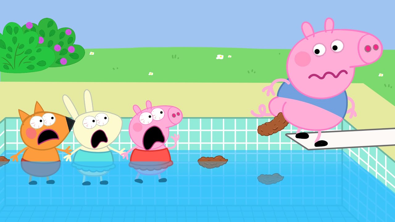 Peppa Pig poops in the Pool!!! Try Not laught (Part 2) - YouTube