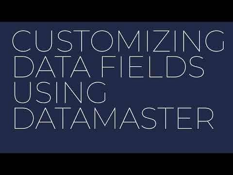 DataMaster Pro - Customizing Data Fields - YouTube
