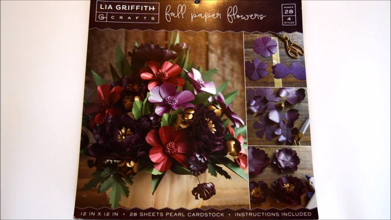 Lia Griffith DCWV Fall Paper Flowers Stack - YouTube