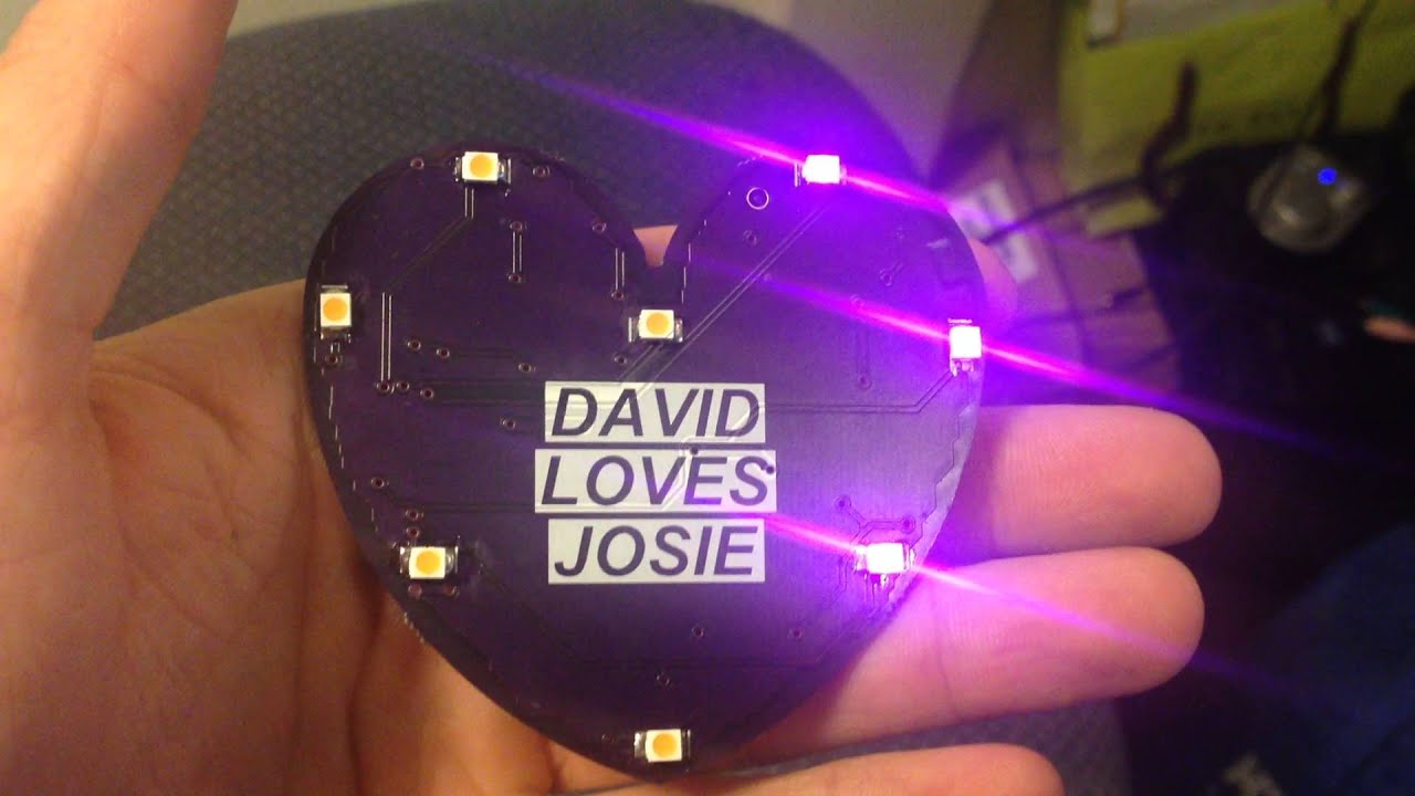 Heart LED PCB - YouTube