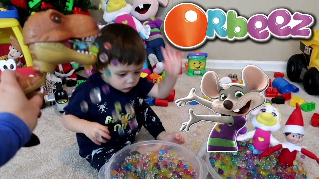 Chuck E Cheese Orbeez Spa and The Orbeez Vomiting T Rex ft Helen Henny ...