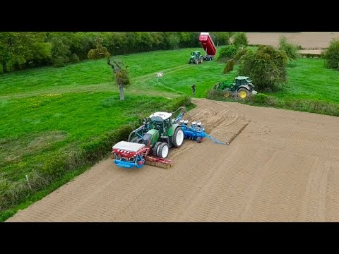 Semis maïs 🌽 2k26 avec fendt724 et monosem de l’ETA #flux #semis #maïs #agriculture #fendt 