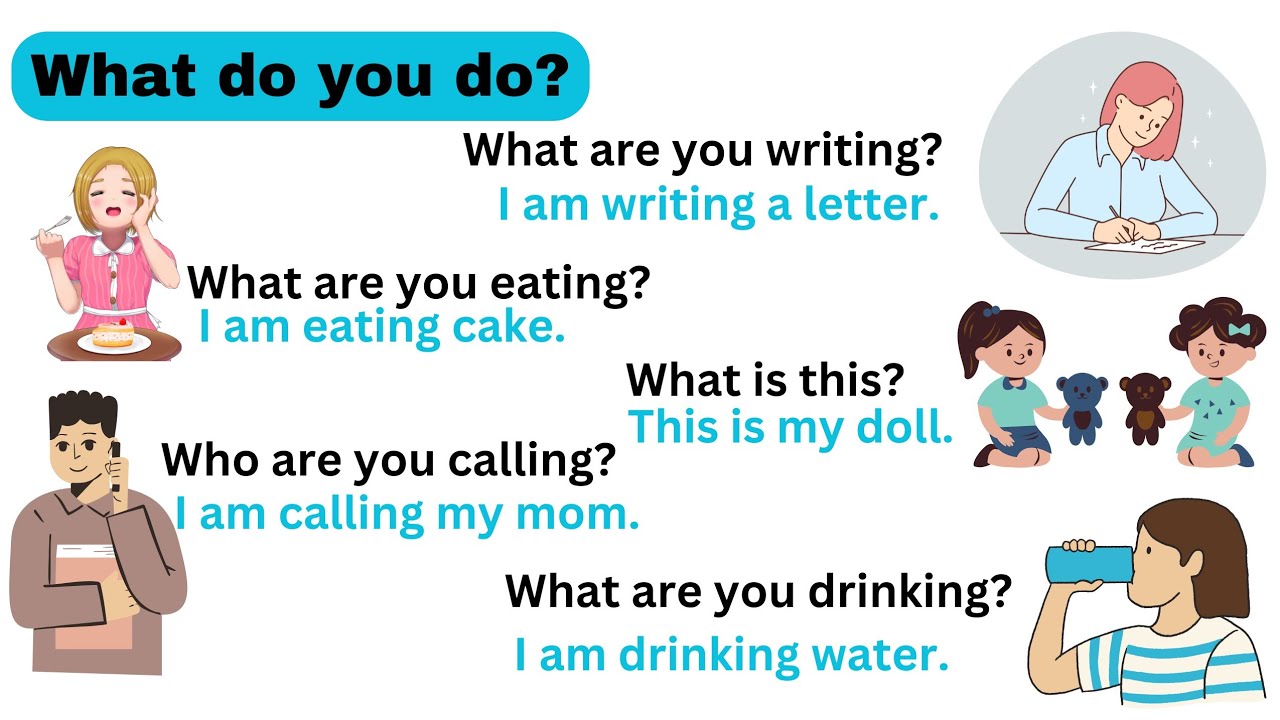 What do you do? Action verbs for beginners | Daily English Sentences ...