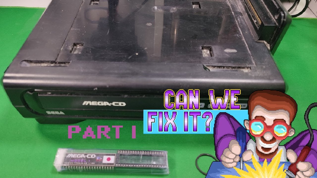 Let's try to fix Sega Mega CD1 PART 1, Change regionfree BIOS + laser ...