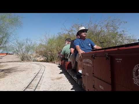 Ridgecrest live steam train ride 7.5 inch gauge - YouTube