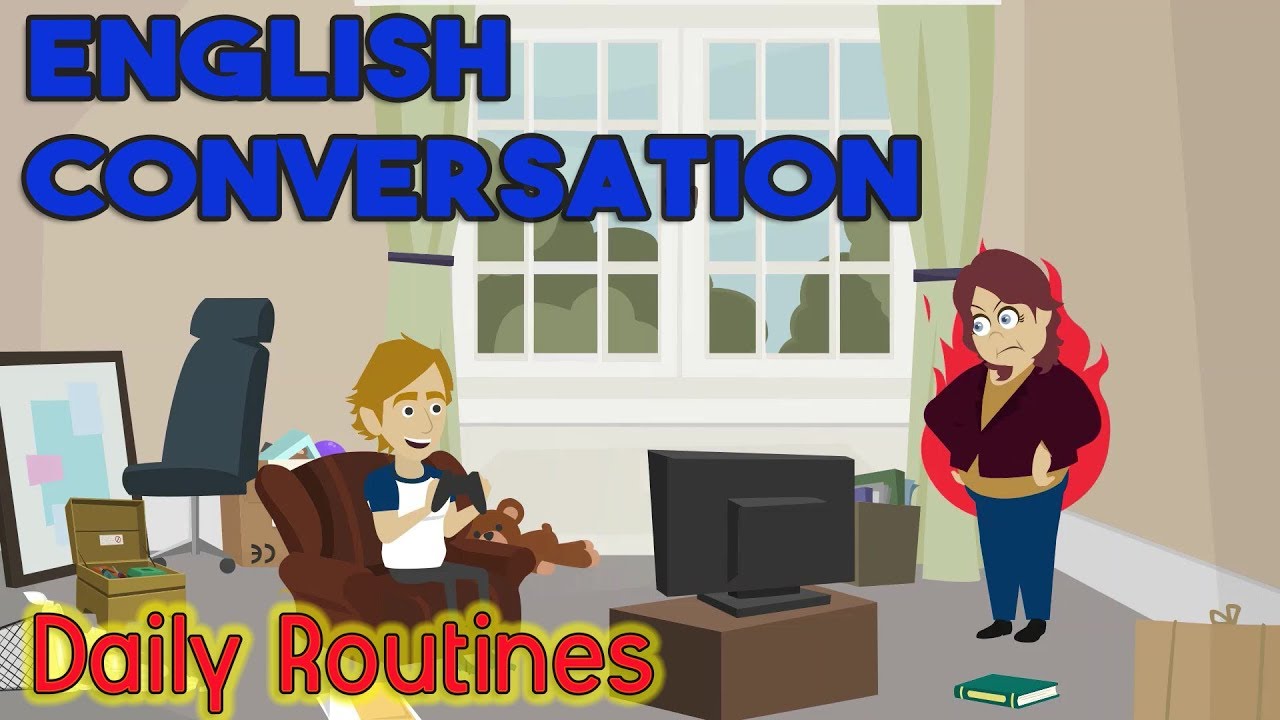 Basic English conversation of daily life: Describing routines - YouTube
