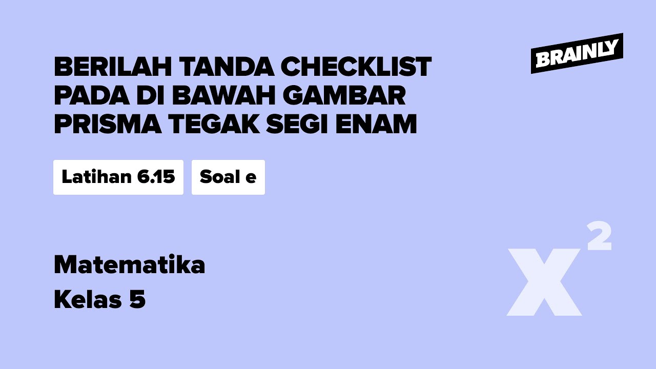 Berilah tanda Checklist pada gambar ini... | Senang Belajar | Kelas 5 ...