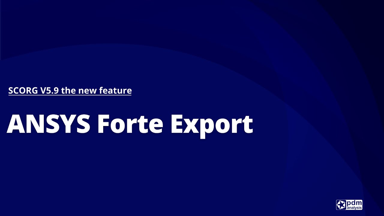 ANSYS Forte Export | SCORG V5.9 | Design and Analysis of Machines - YouTube