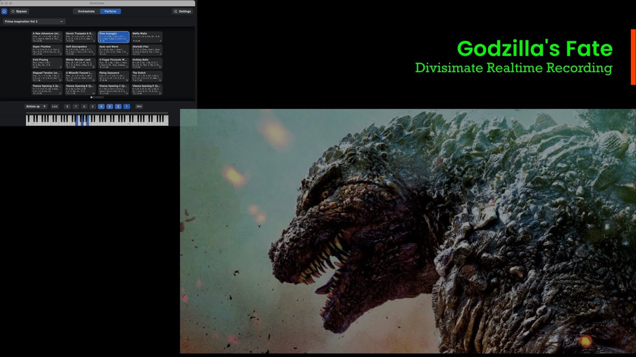 Godzilla's Fate- Divisimate VSL Prime Edition 2- Realtime performance - YouTube