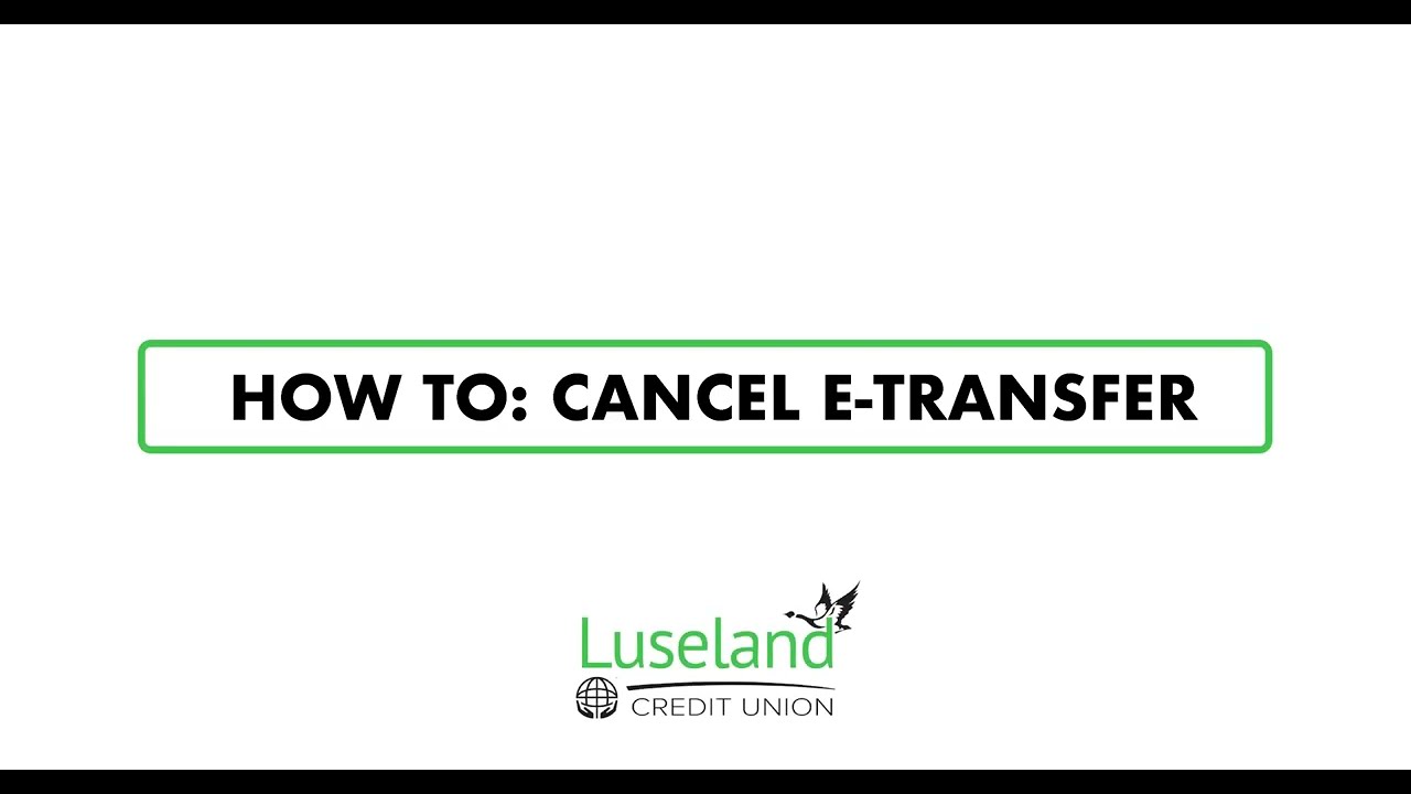 How To: Cancel an e-Transfer - YouTube
