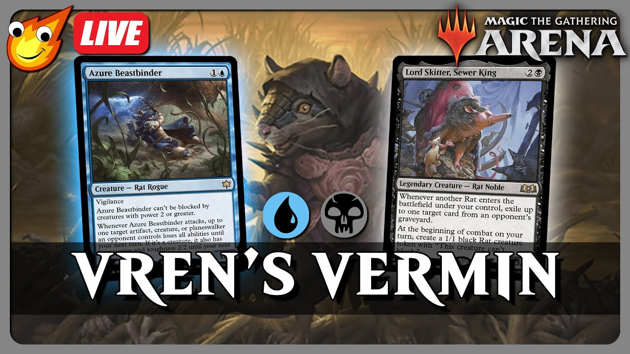 🔴 LIVE | Vren Leads Dimir Rats! | 13 Rares | Budget Brawl MTG Arena ...
