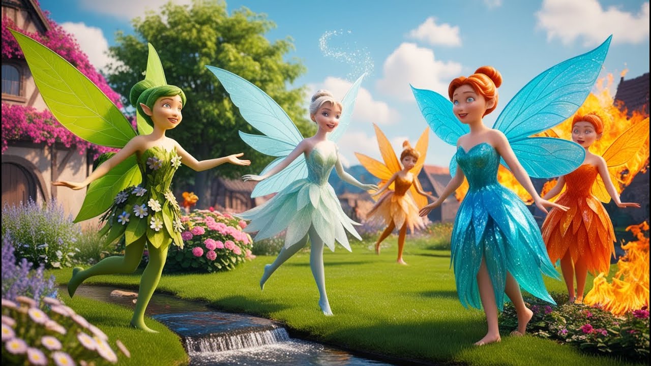 Four Elemental Fairies | Sisters | English Fairy Tale | Kids book read ...