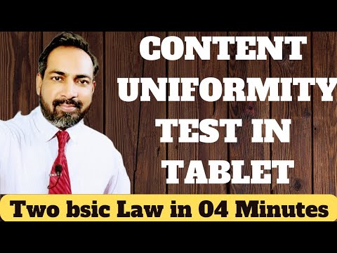 content uniformity test for tablets | CU | Hindi - YouTube