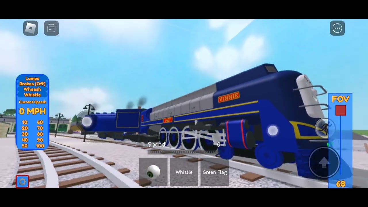 trying to drive Vinnie in blue train with friends - YouTube