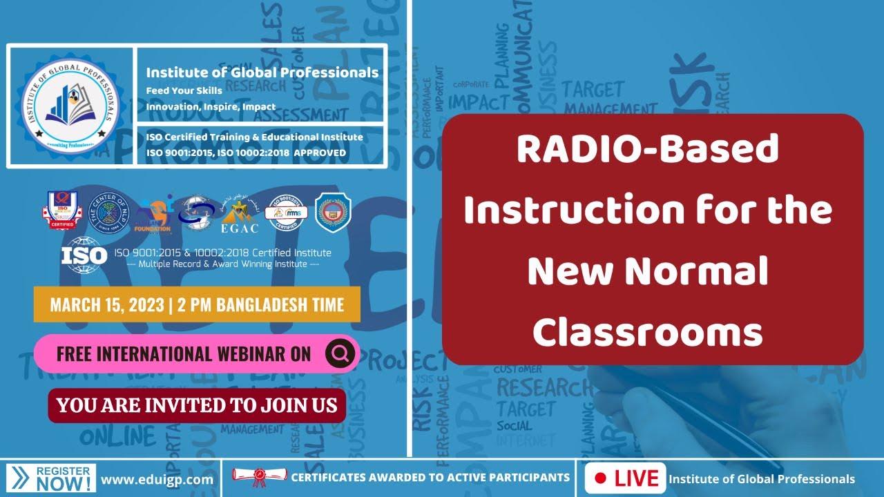 RADIO-Based Instruction for the New Normal Classrooms - YouTube