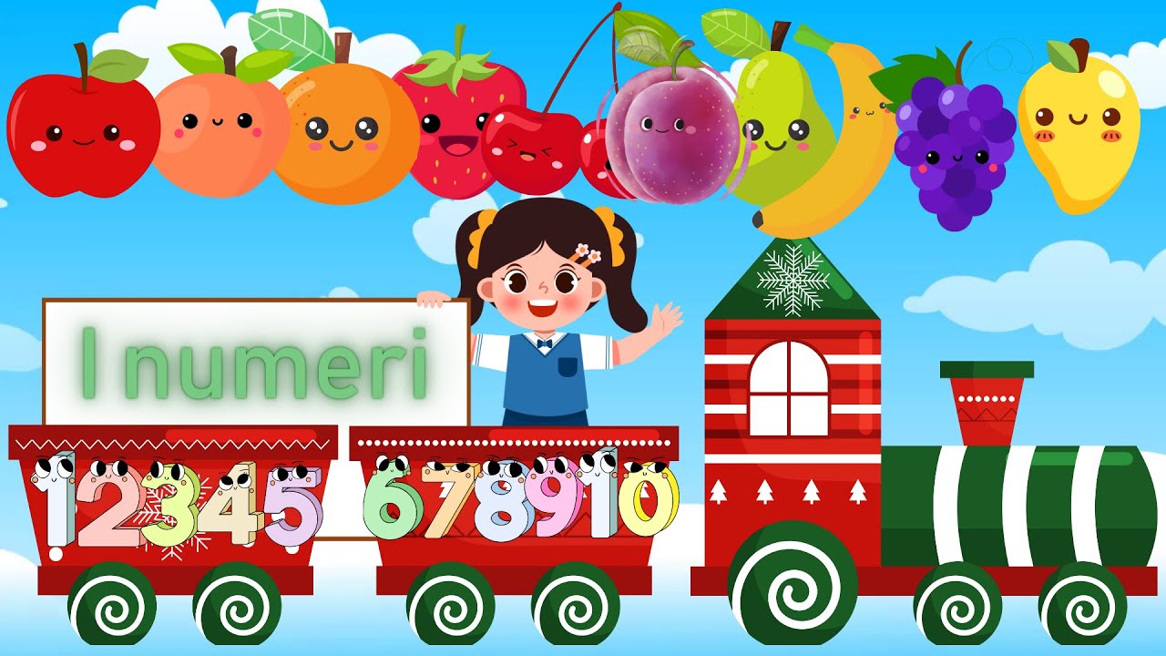 La canzone dei numeri | Impara i Numeri 1 a 10 | Numeri e Frutta | Canzoni e Cartoni per Bambini ...
