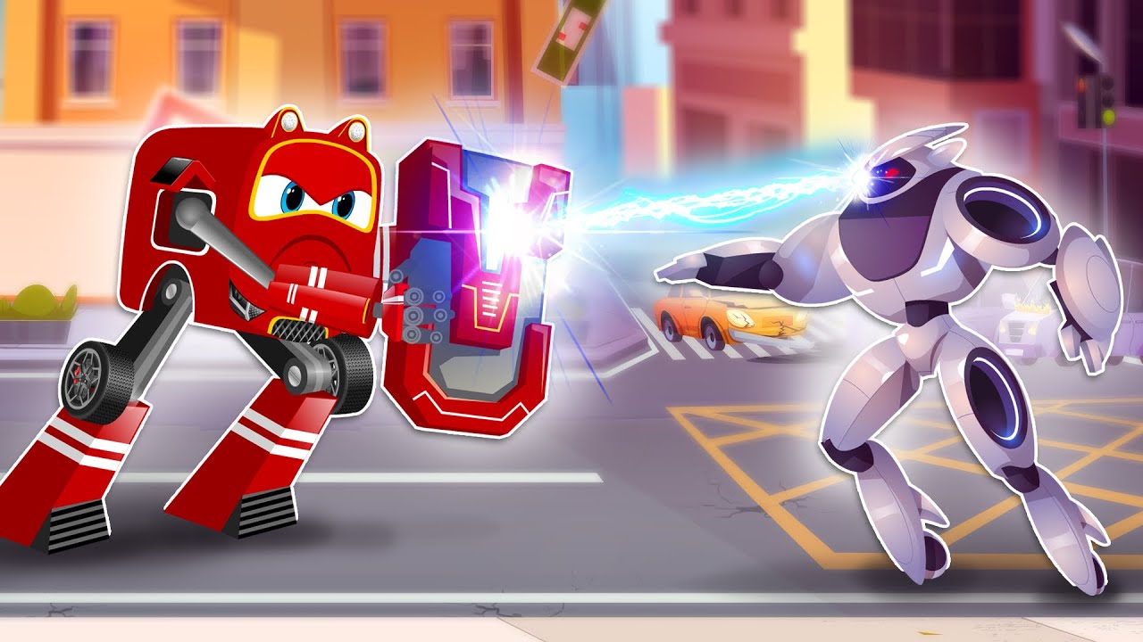 Supercar Rikki and City Heroes Stops the Mega AI Robot in City!🤖 - YouTube