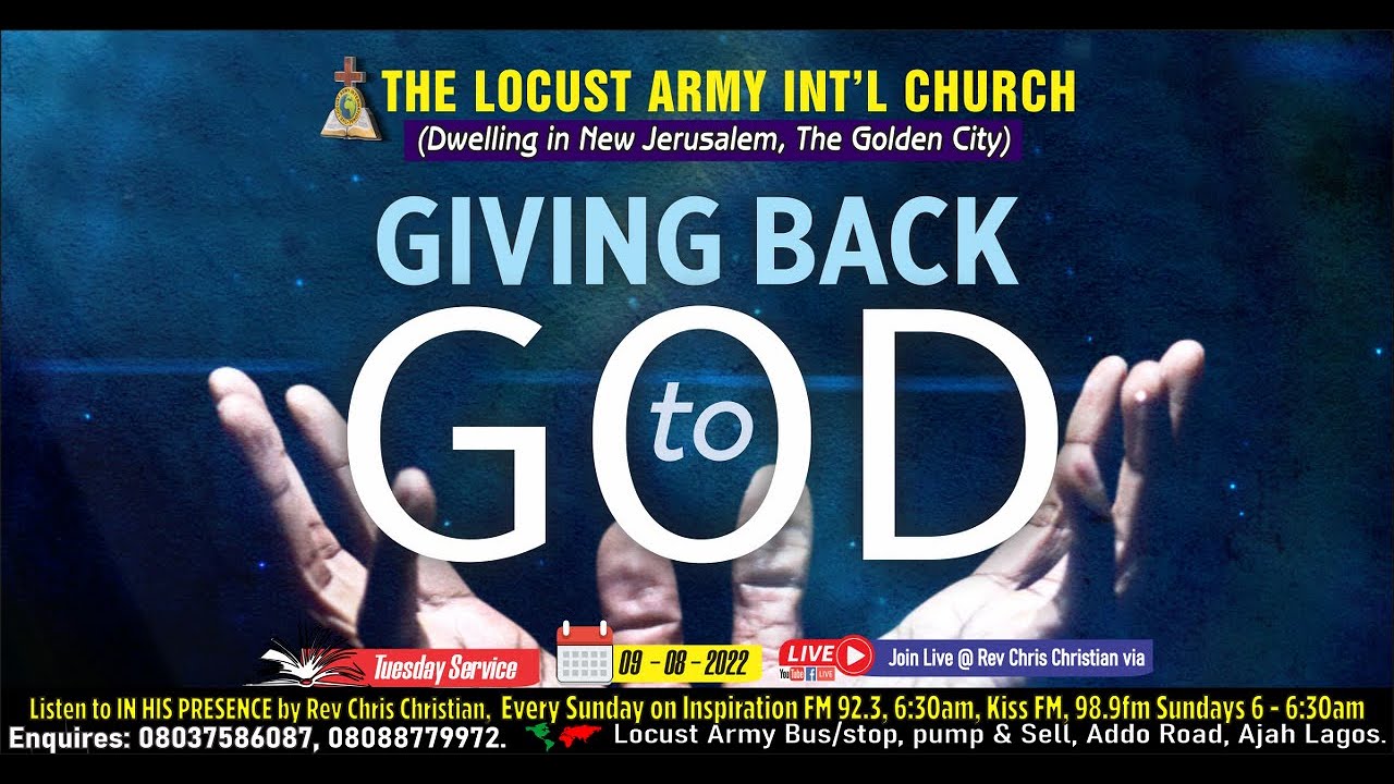 Rev. Chris Christian - GIVING BACK TO GOD - YouTube