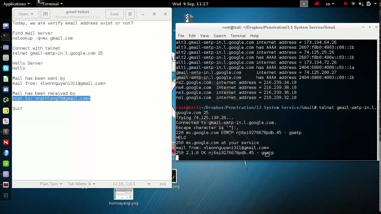 Gmail Telnet Linux - YouTube