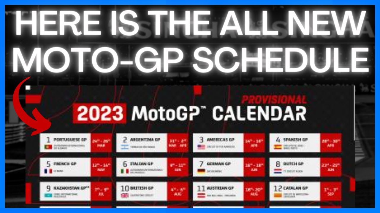 Here is the All New MotoGP Schedule! - YouTube