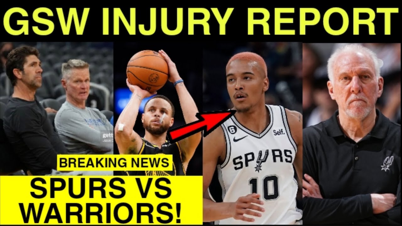 Breaking: Warriors Injury Report! PBJ balik G-League! Spurs vs GSW ...